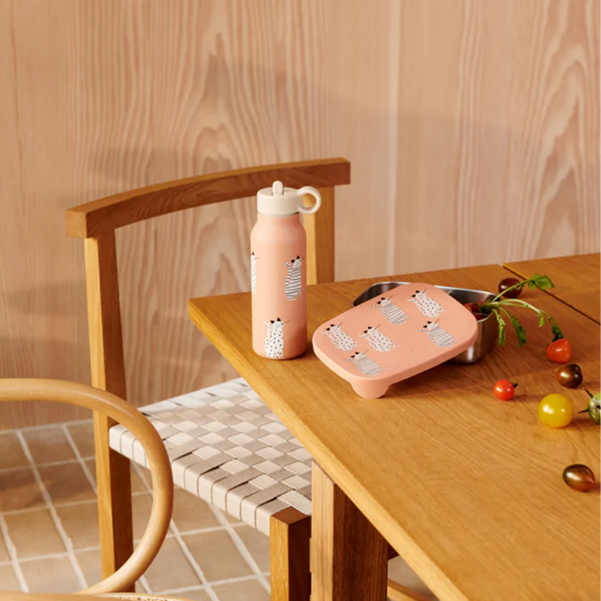 gourde falk - cat/tuscany rose' - 350 ml - liewood | fleux – Fleux