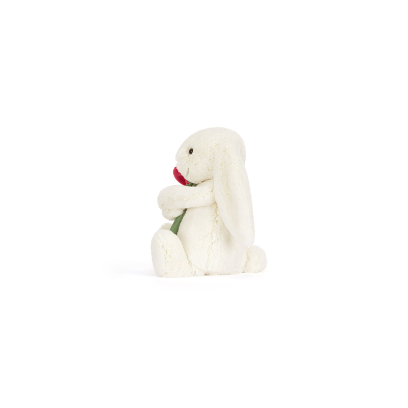 Peluche Cream Bunny with Rose - jellycat | fleux – Fleux