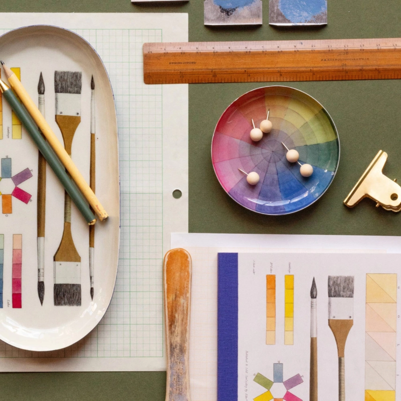Plateau ovale en émail - L'art de colorier | fleux – Fleux