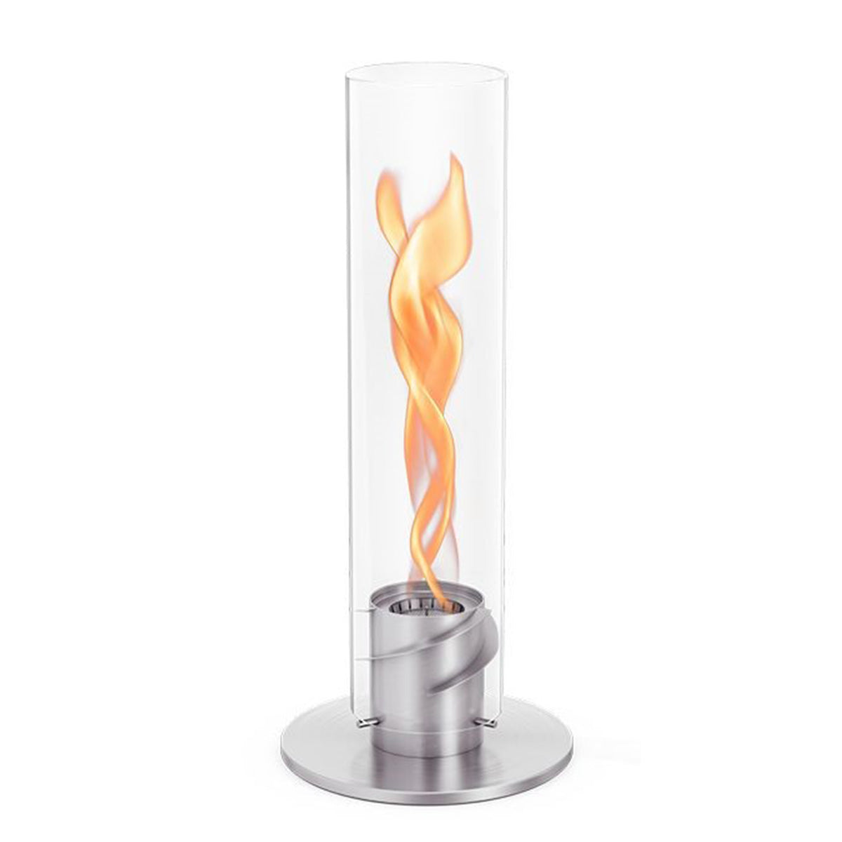 cheminée / feu de table spin 900 - Ø 19 x 40.5 cm - argent | fleux – Fleux