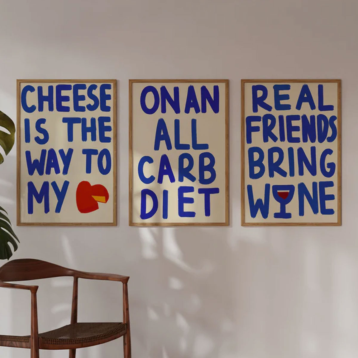 Affiche A3 Real Friends Bring Wine | Fleux