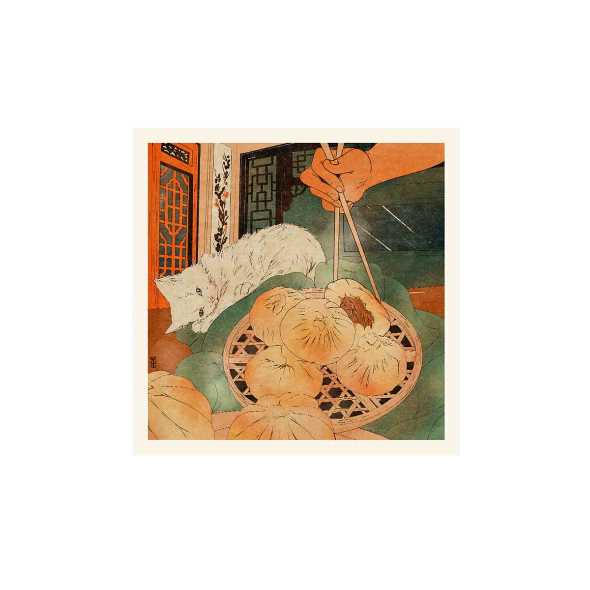 affiche bodega cat dumpling - enikő eged - pstr studio | fleux – Fleux