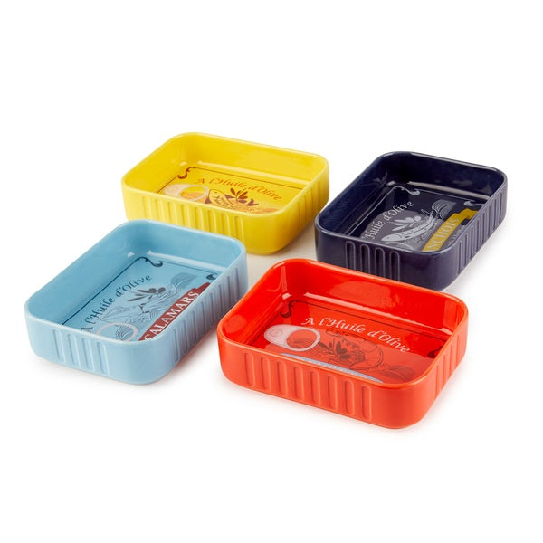 Lot de 4 mini plateaux apéritif Conserverie | fleux – Fleux