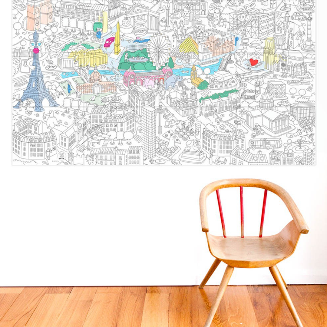 Giant Coloring Poster - Paris - Omy - Fleux