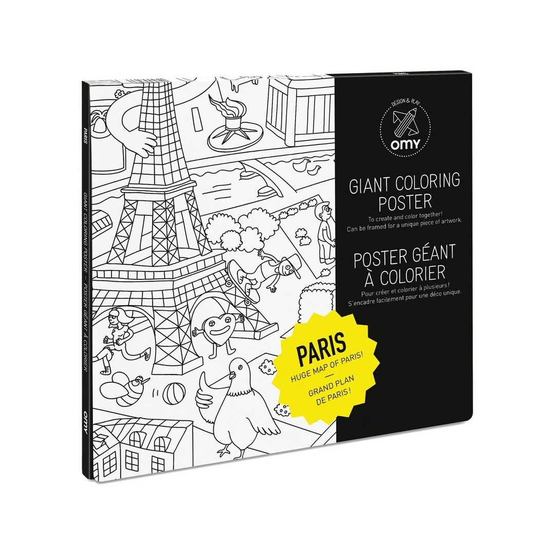 Giant Coloring Poster - Paris - Omy - Fleux