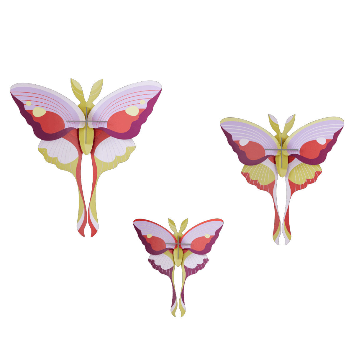 Set De 3 Décorations Murale Lilac Comet Butterflies - Studio Roof | Fleux