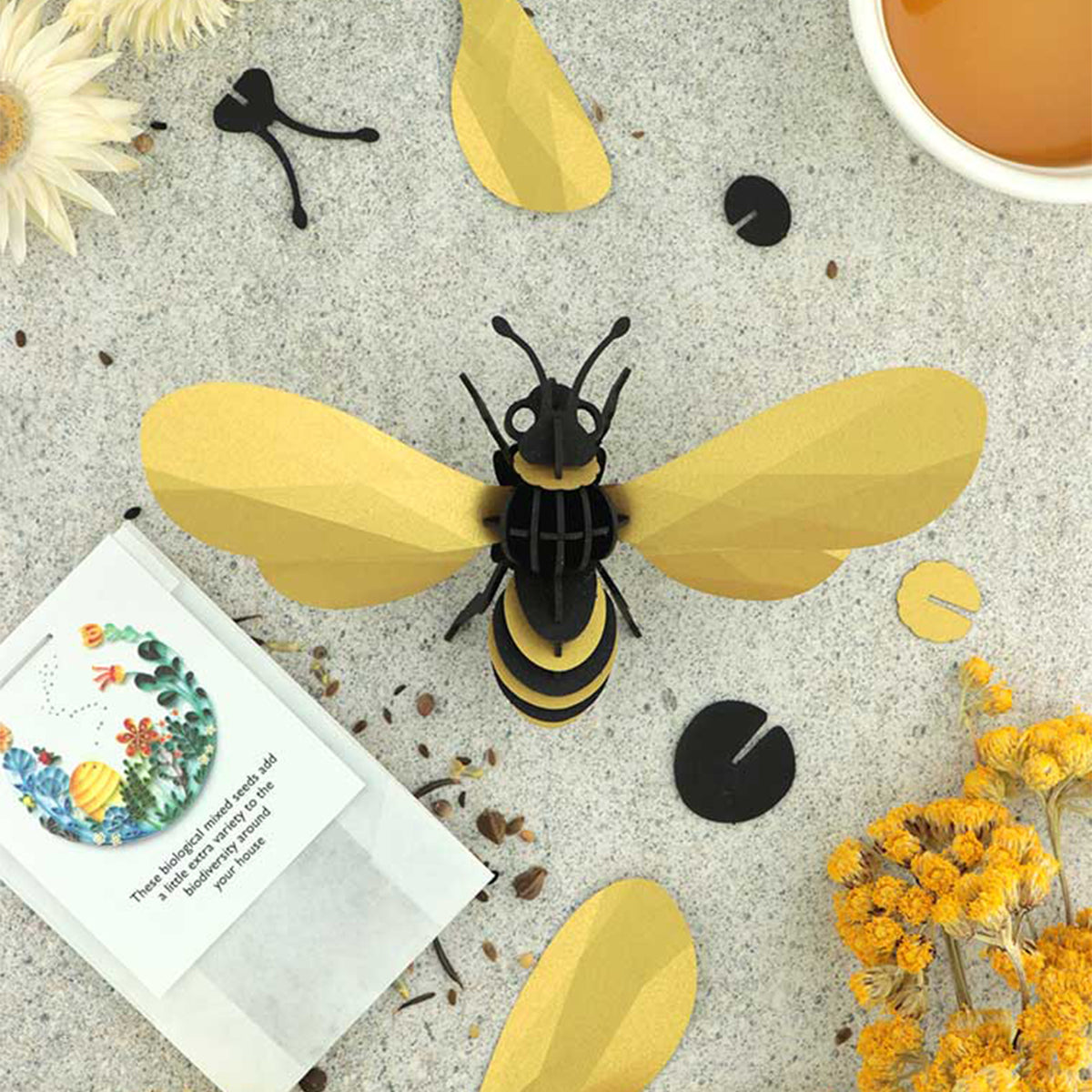 golden wings bees origami trophy - assembled | Flow – Fleux