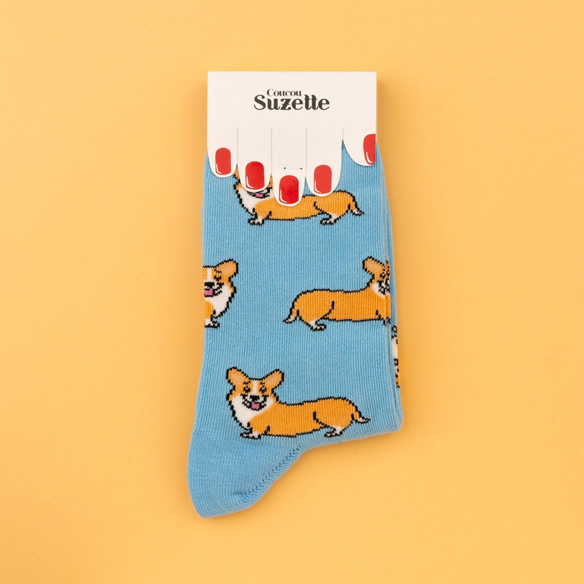 transparent socks - corgi - coucou suzette | flowers – Fleux