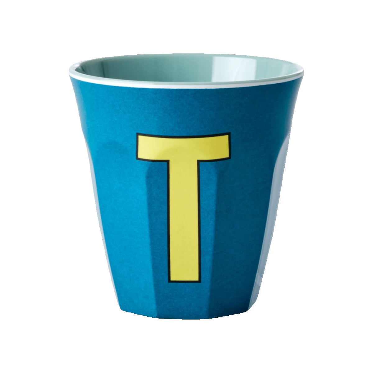 melamine letter t cup - H 9 x ⌀ 9 cm - rice | flowers – Fleux